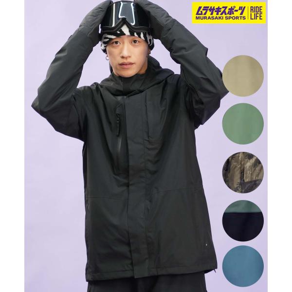 【686】シックスエイトシックス スノーボード ウェア ジャケット ゴアテックス高機能のGORE-TEXを採用し、通気性を高める胸部ベンチレーションを追加。ポリエステルベースの2レイヤーゴアテックスシェルジャケットで、ファブリックの特性を生...