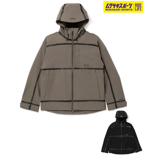 【HOWL】ハウルのスノーボードウェアジャケット機敏な動きに対応するようデザインされたテープド・ジャケットは、考え抜かれた職人技が秀逸。露出した防水シームテープと20K/20K防水透湿素材が特徴。防水透湿ファブリックを採用した、軽量でユニセ...