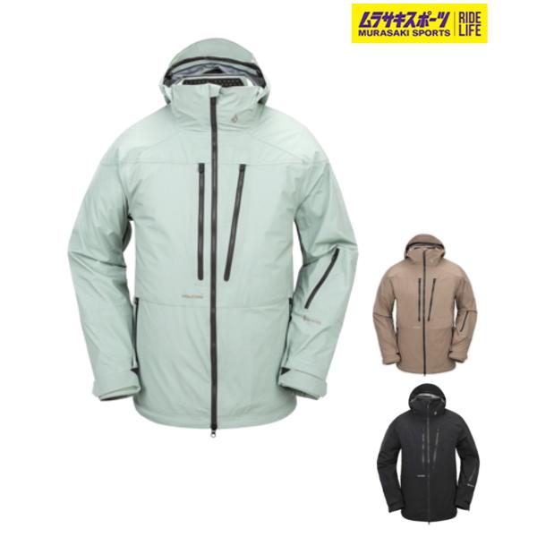 【VOLCOM】ボルコムのGORE-TEXストレッチ素材を使用したシンプルな単色デザインのスノーボード用ジャケット・GORE-TEX素材を使用し、優れた防水性と通気性を実現。どんな天候でも快適に過ごせます。・ストレッチ素材を採用し、動きやす...