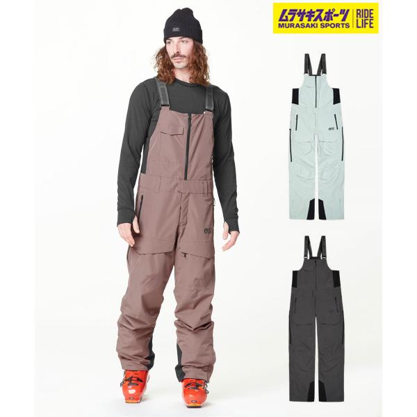 【PICTURE】ピクチャーのスノーボードウェアパンツシンプルなデザインにレギュラーフィットを採用し、様々なスタイルに合わせることができる万能ビブパンツ。20Kの防水性を備え、軽さと保温性も妥協することなく完璧に組み合わせています。様々な環...