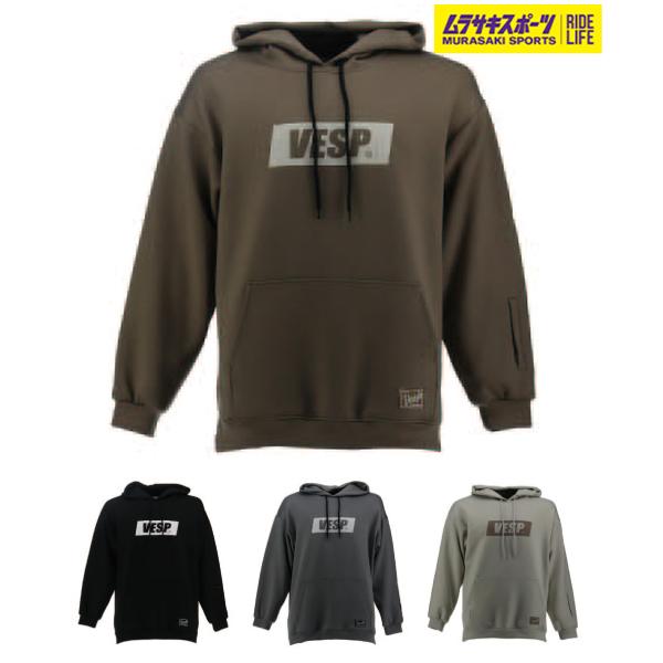 【VESP】ベスプのシンプルでスタイリッシュなインナーパーカー● 胸元に大きく入ったVESPロゴが、目を引くアイテムです。● シンプルな単色デザインで、どんなアウターやパンツにも合わせやすい。● タウンユースにも最適なデザインで、スノーボー...