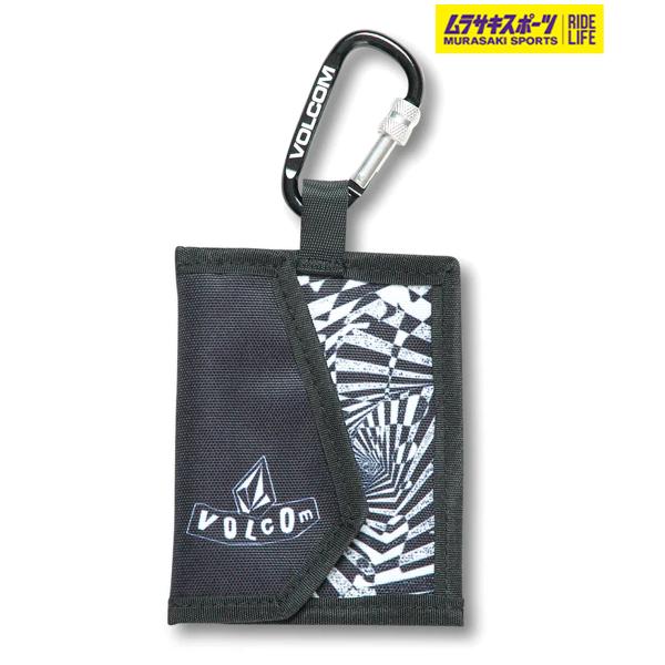 【VOLCOM】ボルコムのパスケースカラビナ付きパスケース。小銭も入れられます。