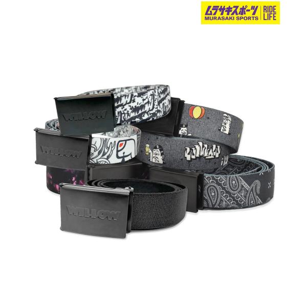 【WILLOW】ウィローのベルト。3種のデザインがオシャレなベルトです♪スノーシーンはもちろん、デイリーから、アウトドアまでオールシーズン使えます。コーデのアクセントにピッタリのアイテムです！