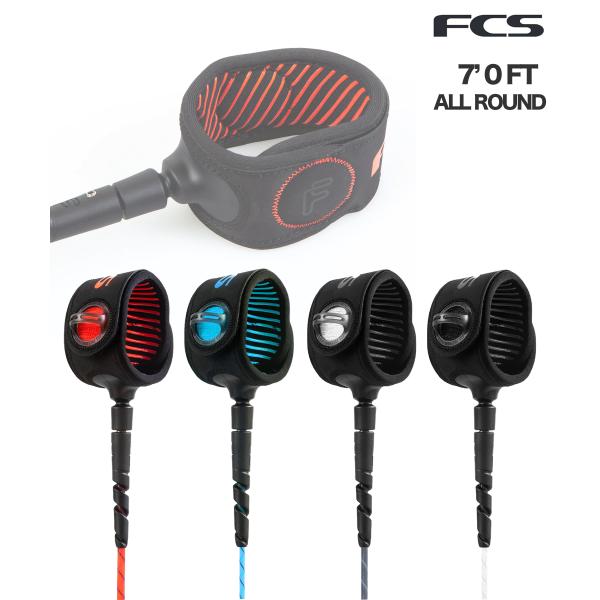 【FCS】エフシーエスのリーシュコード。このリーシュの一番の特徴はリーシュの内側にあるHelix(ヘリックス)=らせん状の構造。これにより全体の強度を高め、負荷がかかった時に真っ直ぐになるように設計されており、最大限の衝撃吸収を実現している...