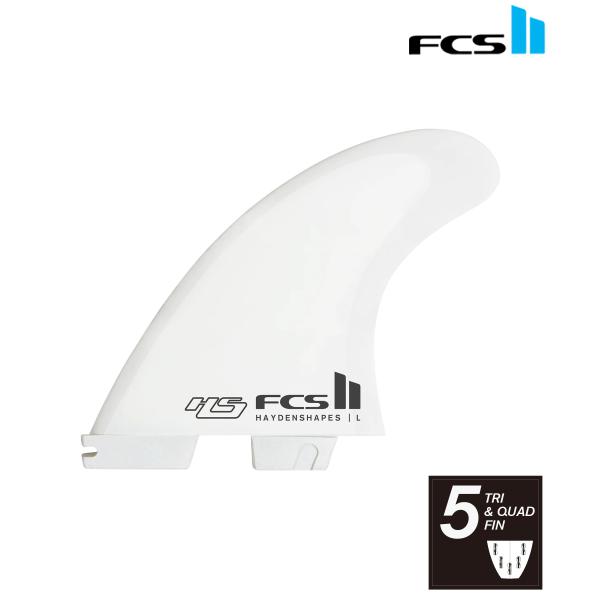 【FCS2】エフシーエスツーのフィンFCS II トライクアッド (5 フィン) Hayden Shapes の Hayden Cox によってデザインされたシェイパー フィン。HS Hypto Krypto や、ロッカーが低いその他の大容...