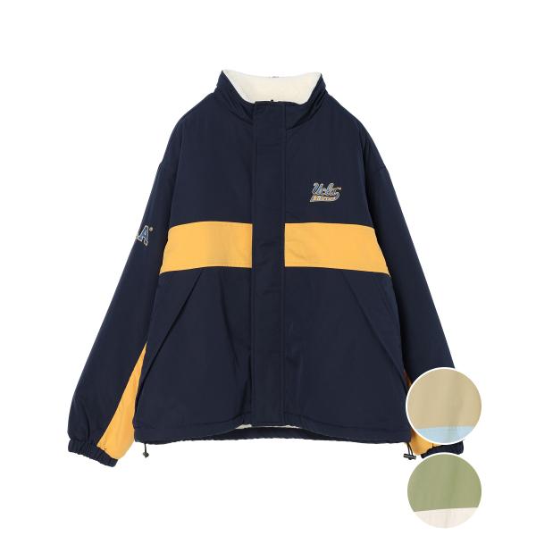 【UCLAのロゴが刺しゅうで施されたカレッジデザインのジャケット】首元まであたたかく包み込むスタンドカラータイプ。バイカラーの切り替えラインもスタイリングにメリハリ感をプラスしてくれます。裏にはボア素材を施し、寒い季節にもあたたかく着用する...