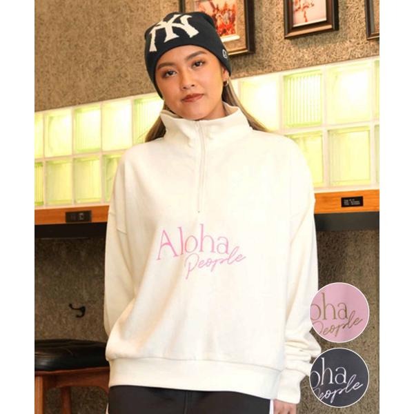 【今年も外せない！ハーフジップがオシャレなカラーリングで登場】●Detailパイル生地薄手なので快適な着心地でストレスフリーゆったりとしたサイズ感で寒い日にインナーを着てもごわつきにくいです前面のブランドロゴプリントが特徴的●Styling...