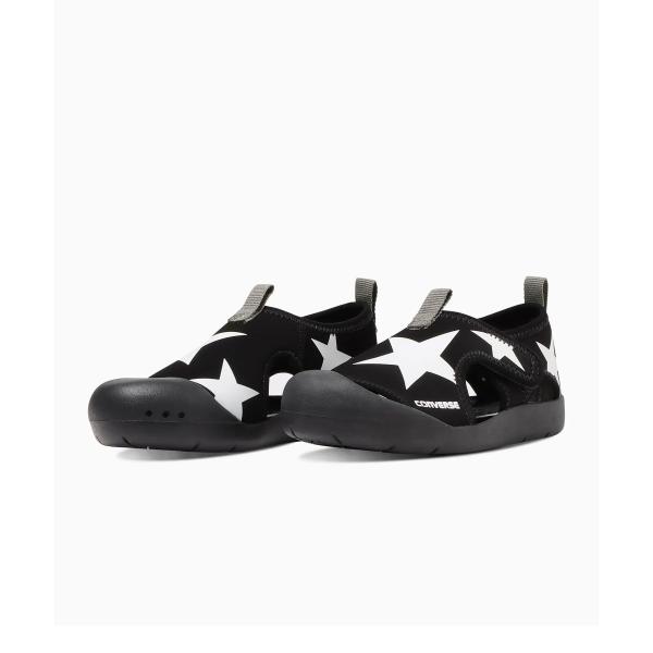 【キッズ向けサンダルモデル】●水辺にも街履きにも多彩なサマーシーンに活躍するサンダル●コンバースらしいスターを大胆にアッパーにプリントしたワンベルトタイプ●通気性の高いパターンに、速乾性の高いネオプレーン素材を採用≪商品詳細≫■素材■アッパ...