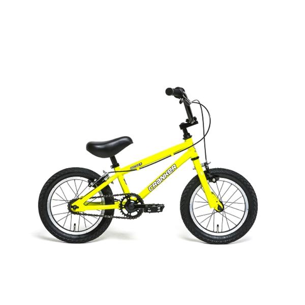 【CRANKER】クランカー14インチキッズバイク。「ストライダーのつぎはこれだ！」というテーマのもとストライダーからBMXへ乗り換えたときに違和感がないようにと生まれたのがCRANKER。コグところからクランクがついた最初の乗り物の意味を...