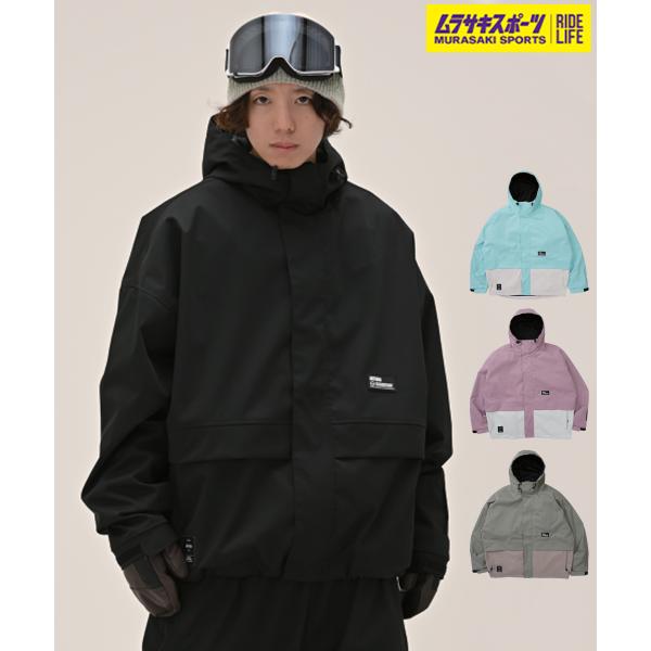 【ANTHEM】アンセムのスノーボードウェア,ジャケット2レイヤーシェルを使用したセミワイドシルエットのジャケットです。立体裁断で動きやすさに配慮したシルエットで、肩幅を広く、袖丈を調整し、ルーズになること無く誰でも美しいシルエットでで着こ...