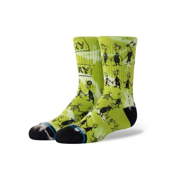 【スタンスのホリデーソックスといえば！のグリンチ（Grinch）が今年も登場！】●1957年にドクター・スースが発表したアメリカの児童向け絵本『いじわるグリンチのクリスマス』の主人公グリンチ。●いじわるで嫌われ者の緑色の怪物が、大嫌いなクリ...