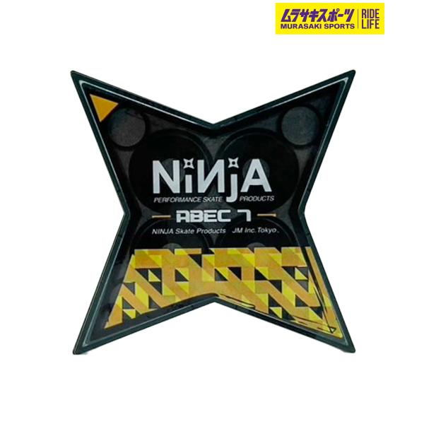 【NINJA】ニンジャのベアリング。NINJAベアリングは、日本発のスケートボード用高性能ベアリングブランド。スピード・耐久性・精度の高さで人気！ 特に、プロスケーターやハードなライディングをする人にも愛用されている。