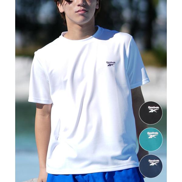 【世界的なスポーツブランドREEBOK 半袖UVTシャツ】●海でも川でもプールでもさまざまなシーンで活躍する半袖アクアTシャツ●アウトドアシーンでもオススメできるアイテムで軽量素材●ワンポイントロゴのベーシックデザイン●耐塩素,●UV遮蔽率...