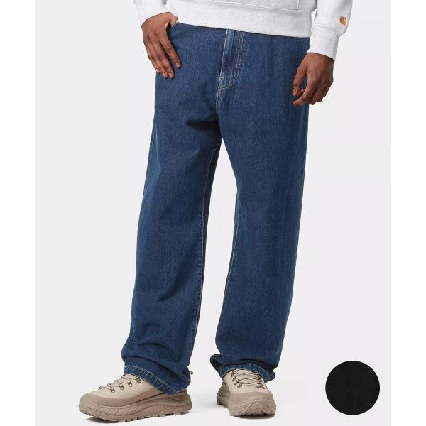【Carharttの王道デニムLANDON PANT】●12ozのデニム生地を用いた、ワイドなシルエットがポイントな5ポケットデニムパンツ、ランドンパンツです。●シルエットは股上レギュラーでルーズテーパードフィット。●シルエットはやや太めで...