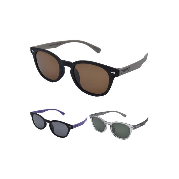 【大人顔負けのクールでお洒落なキッズサングラスが登場！】●薄くて、軽量のため、お子様でも負担なくご使用いただけます。●オリジナルのデザインでカラーバリエーションも豊富。●THRASHTERロゴ入り巾着付き。≪商品詳細≫■素材■フロント・テン...