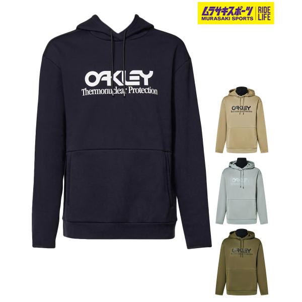 【OAKLEY】オークリーのスノーボードインナーウェア、パーカーHydrofree DWR加工が施されたこのフーディは、雪や雨を効果的に弾き衣服内をドライに保ちます。胸にはOakleyのサーモニュークリアープロテクションロゴが大きくあしらわ...
