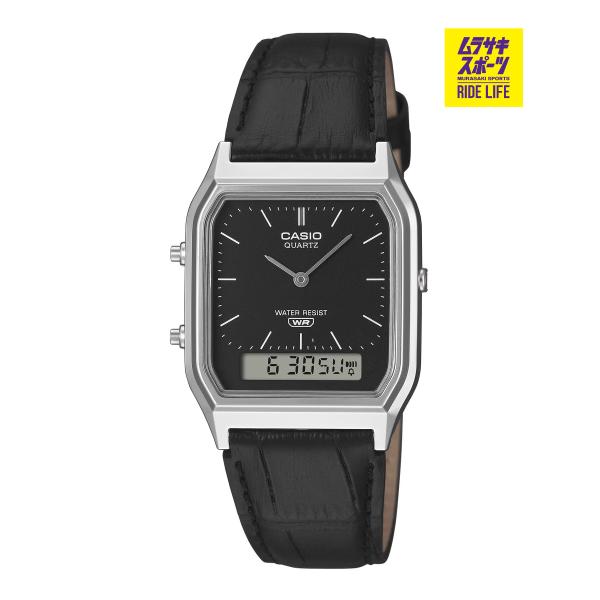 【ヴィンテージな装いのアナログ・デジタルコンビネーションモデルです。】●ベースモデルは角型フェイスにアナログ時計とデジタル表示を組み合わせた人気のAQ-230。●日常生活用防水やストップウオッチ、アラーム等、便利な機能も備えています。●シル...