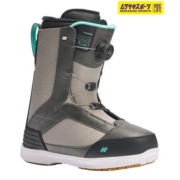 【K2】ケーツーのスノーボードブーツRAIDERには年々、進歩するスノーボーダーたちにマッチする全てのコンポーネントが備わっています。信頼性の高いインチューションコントロールフォーム3Dライナーとファストインライナーレーシング、そして扱いや...