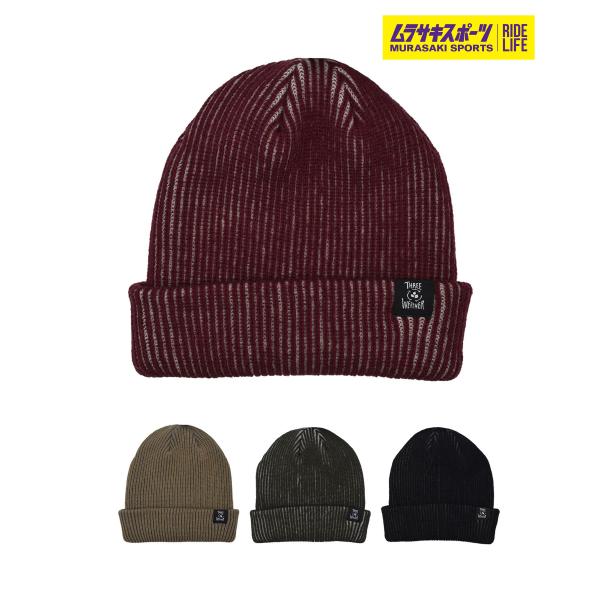 【THREE WEATHER】スリーウェザー スノーボード ビーニー男女問わずお使いいただけるユニセックスアイテム。スノーシーンはもちろん、タウンユースでも活躍するアイテムです。≪商品詳細≫■素材■【本体】アクリル：100%■サイズ目安■高...