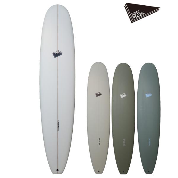 【THREE WEATHER】スリーウェザーのサーフボード。“波にまかせて、自然体で。” CALMCALMは、すべてのサーファーのために生まれたロングボード。初心者には安心感と楽しさを、上級者には繊細な操作性と美しいラインを。ロールボトムに...