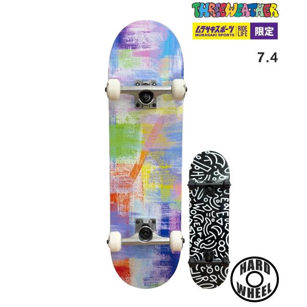 【THREE WEATHER】スリーウェザーのキッズスケートボードコンプリートTHREE WEATHERの人気グラフィックデッキに、足回りのパーツをセットした 完成済みコンプリートモデル。デッキ、トラック、ウィール、ベアリングがすべて組み込...