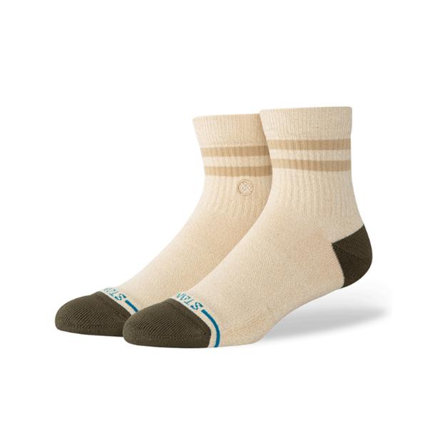 【細部にまでこだわったスタンスらしい快適な履き心地に仕上げたクォーターソックス】●上質のコームドコットンを使用し、通気性が良く、柔らかで滑らかな肌触りを実現。●ダメージを受けやすい踵とつま先部分には、強化加工が施され、深いヒールポケットと伸...