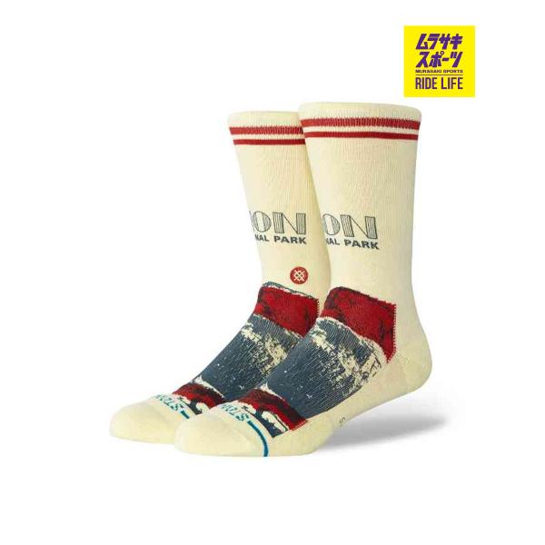 【世界的に有名な自然公園、ザイオン国立公園とのコラボレーションモデル】●アメリカ・ユタ州南部に位置するザイオン国立公園。●赤い砂岩の峡谷や風に削られた岩肌が広がる、ダイナミックで個性的な景観が魅力の自然公園をイメージしたソックスになりました...