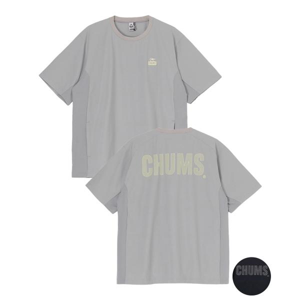 【抜群のストレッチ性と撥水性を備え、マルチに活躍するエアトレイルシリーズのTシャツ。】●アウトドアやスポーツ、街着としてもマルチに使えるTシャツ。●フロントにはワンポイントでブービーフェイスロゴを配し、背面にはドット調のCHUMSロゴプリン...