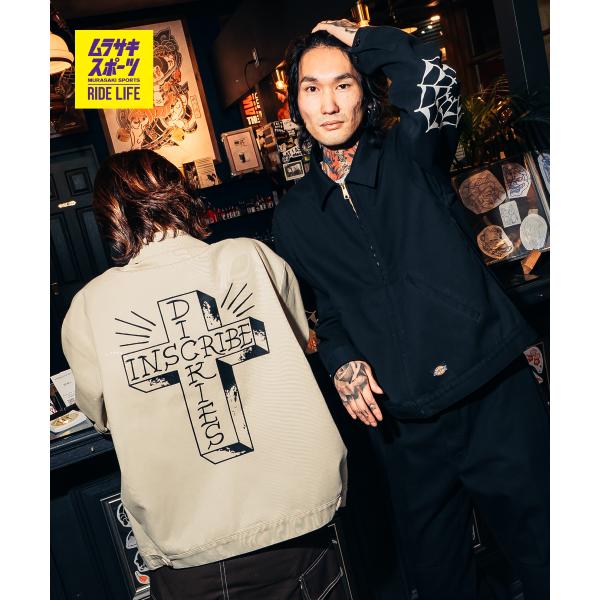 【DICKIESとINSCRIBE TATTOOのコラボモデル】DICKIESの定番アイゼンハワージャケットをベースにしたモデル。十字架の立体構造に「INSCRIBE DICKIES」の文字を刻み込み、“揺るがぬ信念”を表現したクロスロゴ。...