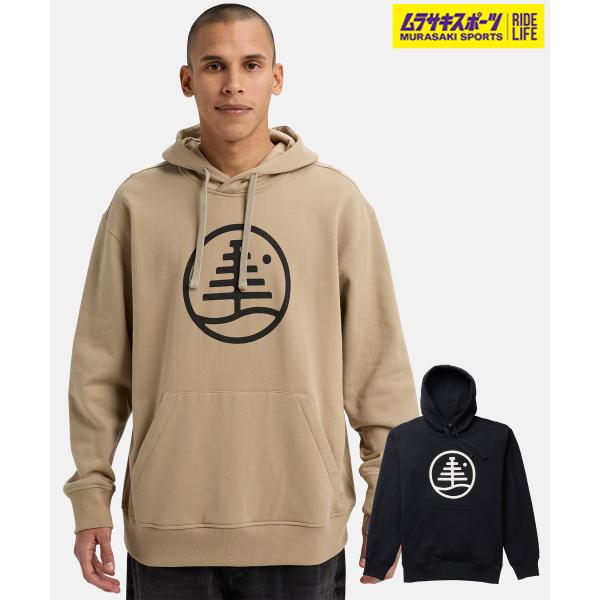 【BURTON】バートンのスノーボードウェア、インナーオーガニックコットン グラフィック スウェットシャツ。 リラックスフィット、プレミアムオーガニックコットンフリース、ファミリーツリーのグラフィックで勝利へ。家族だけの秘密にしておきましょ...