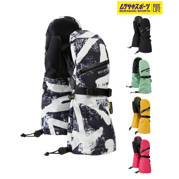 【発売日：2025年08月21日】【BURTON】バートンのスノーボードグローブ雪山で遊ぶキッズの手を、暖かく、そして自由に守る。防水・透湿性を備えたDRYRIDE素材に加え、GORE-TEXグレードのDryride Membraneが風・...