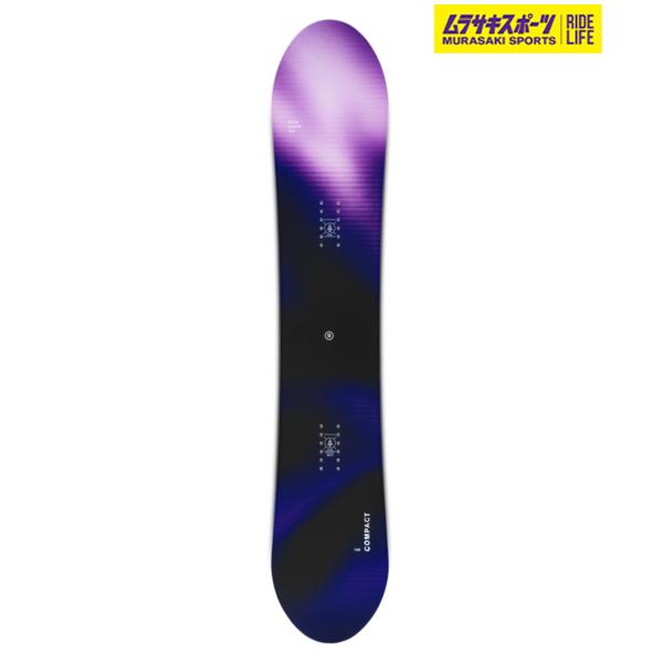 【RIDE】ライドのスノーボードCOMPACTはオールマウンテン・パフォーマンスに優れたDirectional Standard Camberシェイプ。足元のキャンバーはスナップとレスポンスを生み、長めでロッカーの入ったノーズがパウダーでは...