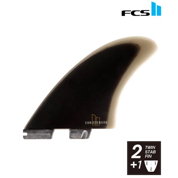 【FCS2】エフシーエスツーのフィンChristenson Twin + 1 は、ツインフィンやフィッシュ系ボードに最適な、スピードとコントロール性を両立したフィンセットです。キールフィンに近い形状のサイドフィンは、滑らかなターンと加速性能...