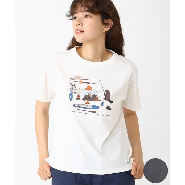 【Columbia×Jonas Claesson ポップなグラフィックがアクセント！肌触りの良い半袖Tシャツ】●フロントはコロンビア生誕の地であるオレゴン州海岸沿いの自然豊かなアウトドアスポットをイメージした、Jonas氏オリジナルのポップ...