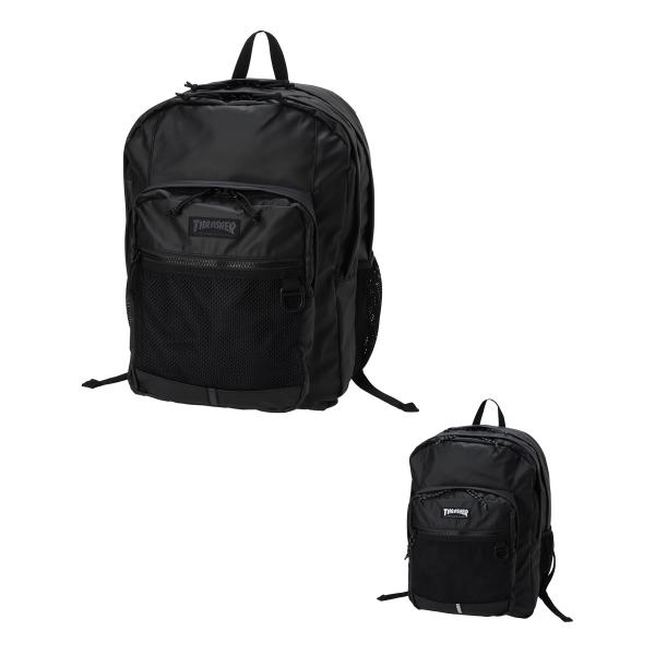 【THRASHER】スラッシャーのデイパック。フロントには、中身が見やすいメッシュポケットを施しています。ブランドロゴをあしらったシンプルなデザインが魅力的。アウトドアシーンはもちろん、デイリーユースにも活躍してくれるアイテムです。≪商品詳...