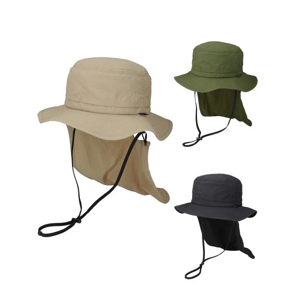 【レジャーでも大活躍のアドベンチャーハット】【商品詳細】首の周りもカバーしてくれるサンガードが付いたアドベンチャーハット。風などに飛ばされるのを防止してくれるストラップ付きになっています。サンガードとストラップは取り外しが可能になっており、...