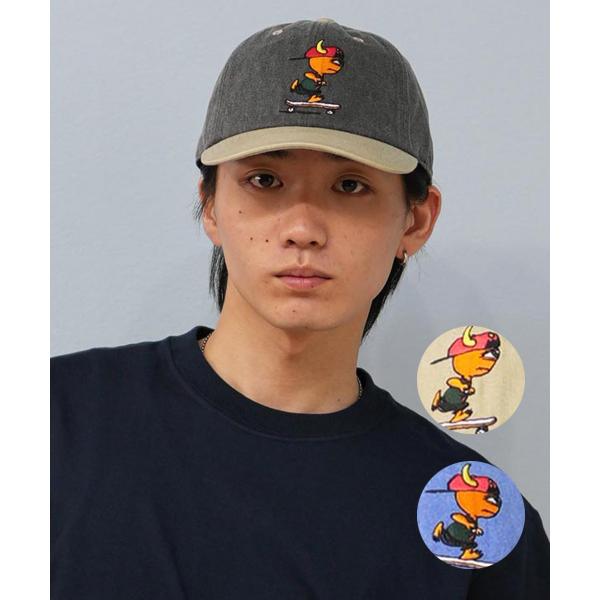 【sKetChboOok3とのコラボキャップ】●ピグメント加工を施したバイカラーが印象的で、周りと差がつくアイテム。●十分な深さがありサイズ調節も可能。●可愛らしい刺繍を生かして同コラボとの合わせはもちろんスタイリングのハズしにも◎≪商品詳...