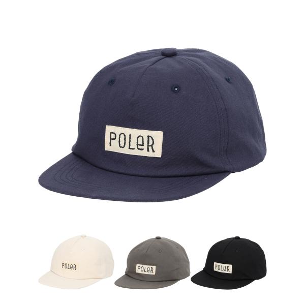 【シンプルで使いやすい定番の6パネルキャップ】【商品詳細】フロントに小さなPOLERロゴのワッペンをあしらったデザイン。バックのベルトでサイズ調整することもでき、ワンタッチで外せるバックル付きなのもポイントです。日常でのアクセント使いはもち...