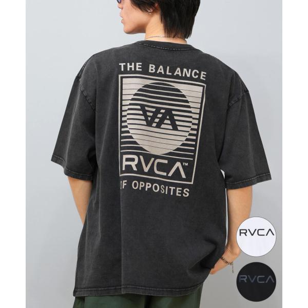【着心地の良いコットン100％の半袖TEE】●フロントにビッグRVCAのロゴ、バックにBALANCE OF OPPOSITESとクールなグラフィックをプリントしたクルーネックTシャツ。●風合いの良いコットン100％生地を使用し、やや大きめな...