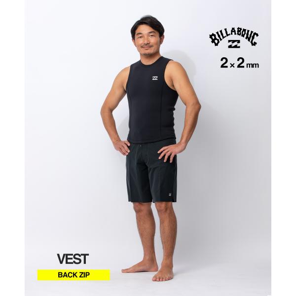 【BILLABONG】ビラボンのムウェットスーツ。環境に配慮した素材使いと快適な着心地を兼ね備えた、夏シーズンに活躍する1mmサーフベスト。上半身をしっかり保護しながら、腕まわりは自由に動かせる人気のスリーブレスモデルです。ボディにはBIL...