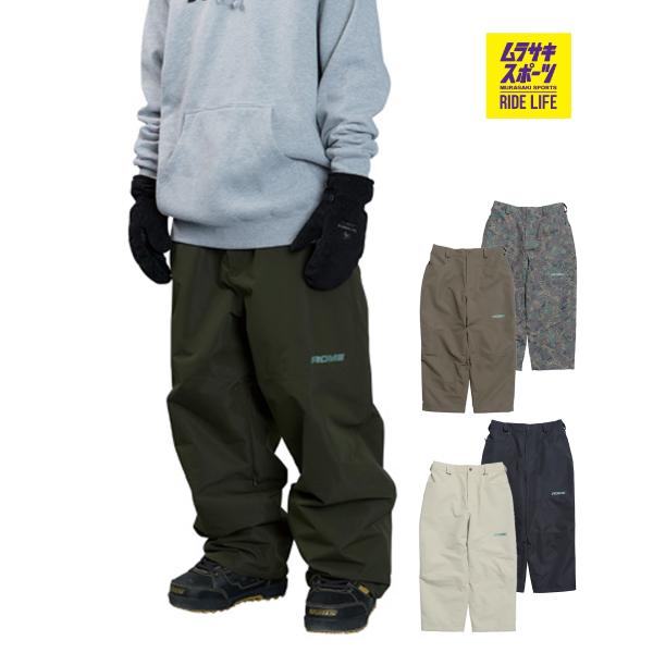 【ROME】ロームのスノーボードウェア、パンツです。トレンドを牽引する圧倒的な太さの「BAGGY FIT」を採用した、存在感抜群のスノーパンツ「Baggy Pants」。全体にたっぷりとボリュームを持たせたルーズなシルエットが、ストリートラ...
