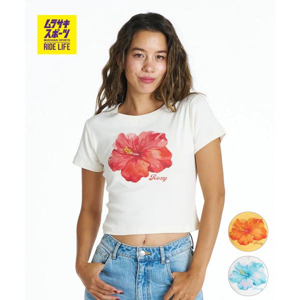 【フロントにはシーズンらしい大きなハイビスカスとROXYのロゴを、染みこみプリントでON】●水彩画風の柔らかいタッチが大人っぽい雰囲気を演出。●バックネックには同色のROXYハートを刺繍であしらいました。●柔らかい薄手のリブ素材。●伸び感が...