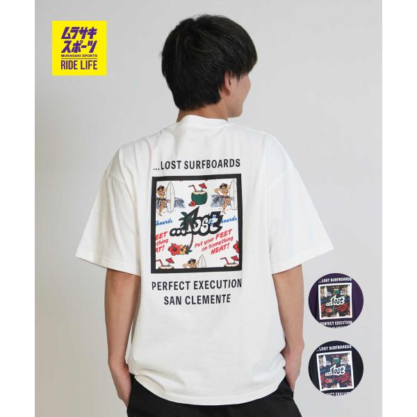 【LOSTのグラフィックを落とし込んだサーフデザインTシャツ。】●通気性が良く、少しラフな表情をしている生地で、洗濯を重ねると自然な毛羽立ちや風合い変化を楽しむことができます。●18s/-天竺綿100％の18番手の単糸を使って編まれた天竺を...