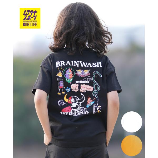 【キャラクターのプリントがポイントのキッズ半袖Tシャツ】●スタンダードな半袖Tシャツ●フロントとバックにTOY MACHINEのキャラクターなどがプリントされています●手触りがよく、通気性がいいコットン生地●ベーシックなブラック・ホワイト&...