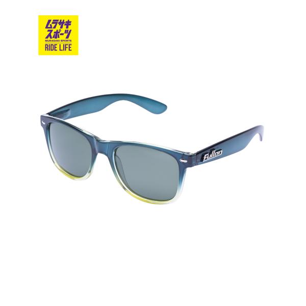 【Frame : Clear Blue Gradation Lens : Smoke 偏光 小ぶりなウェリントン型】●偏光レンズは、普通のレンズと比べ、眩しさを抑え、疲れにくいのが特徴です。●車のフロントガラスに映る建物や雲の映り込み、水面...