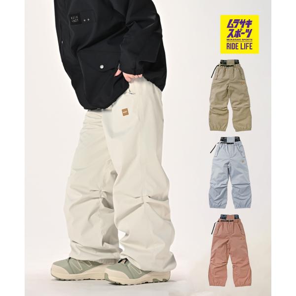 【6KNOT】シックスノットのレディーススノーボードウェア、パンツです。バギーシルエットをベースに、デザインのアクセントとなるタック使いで立体感を強調した「TACK BUGGY PANTS」。両サイドに施されたタックがシルエットに豊かな表情...