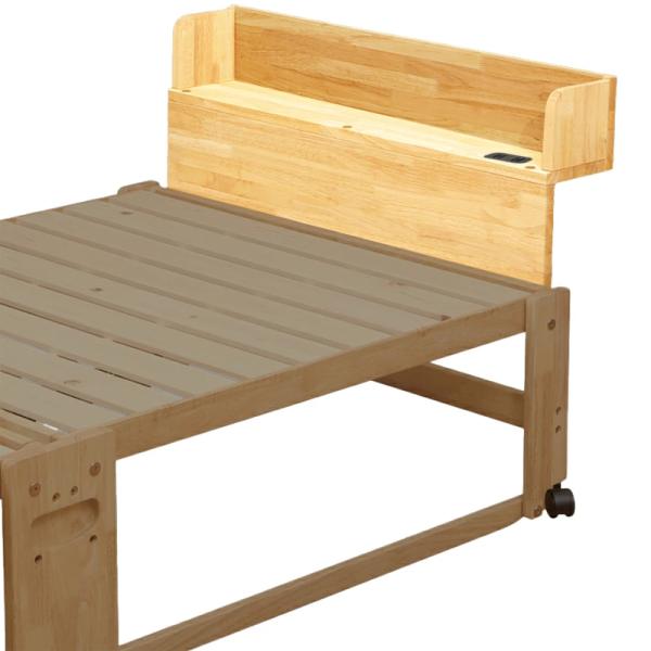 コンセント付　棚(ひのきベッド用・畳ベッド用)※ベッドの本体は、別売りです。中居木工のベッド ハイタイプ S・SW ロ-タイプ S・SW に適応しています。【送料無料】※北海道・沖縄・離島配送不可・一部地域の場合は、別途追加送料のご負担をお...