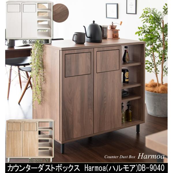 カウンターダストボックス Harmoa（ハルモア）DB-9040カウンターダストボックス Harmoa ハルモア DB-9040DB-9040 ゴミ箱二連のゴミ箱に収納棚がついたカウンターダストボックス『Harmoa（ハルモア）』。キッチン...