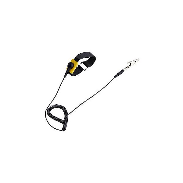 ESDWRISTSTRAP   静電気を安全に放電するESDリストストラップです。1MΩの抵抗体が電流を制限し、感電リスクを低減します。