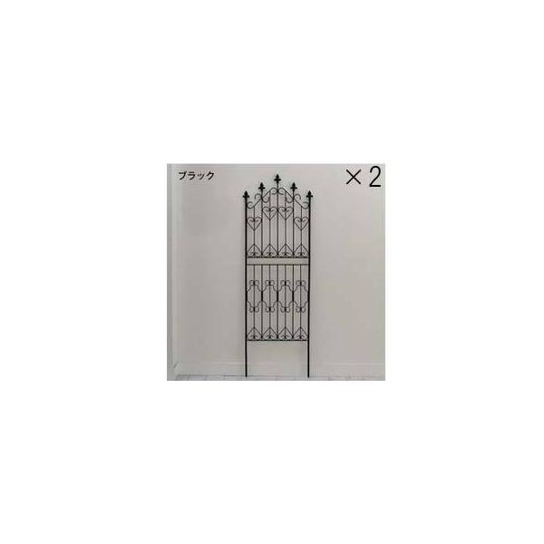 同梱注文不可 カード払い限定 沖縄・北海道・離島お届け並びに時間指定不可 DF009L2PBLK     【組立家具】端正なデザインが美しい英国風のアイアンフェンス